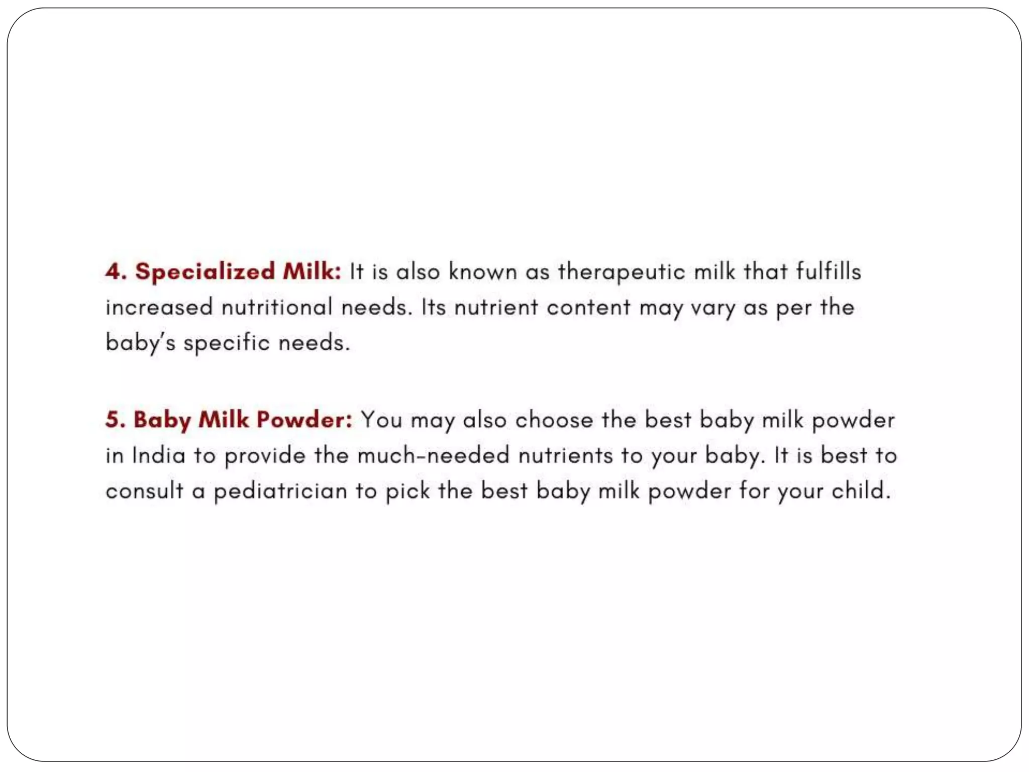Tips to Select the Right Milk for Your Baby - Danone India | PPTX