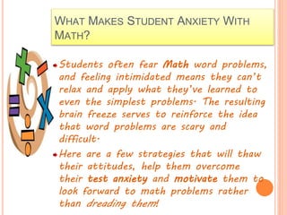Tips to solve math phobia | PPTX
