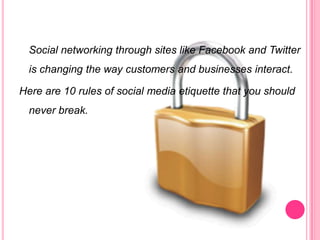 Tips to use social networks safely | PPT