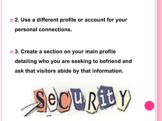Tips to use social networks safely | PPT