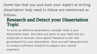 Tips to Write an Effective Dissertation | PDF