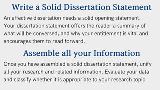 Tips to Write an Effective Dissertation | PDF