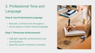 Tips to write a professional cover letter | PPTX