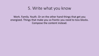 Tips to write scripts | PPT