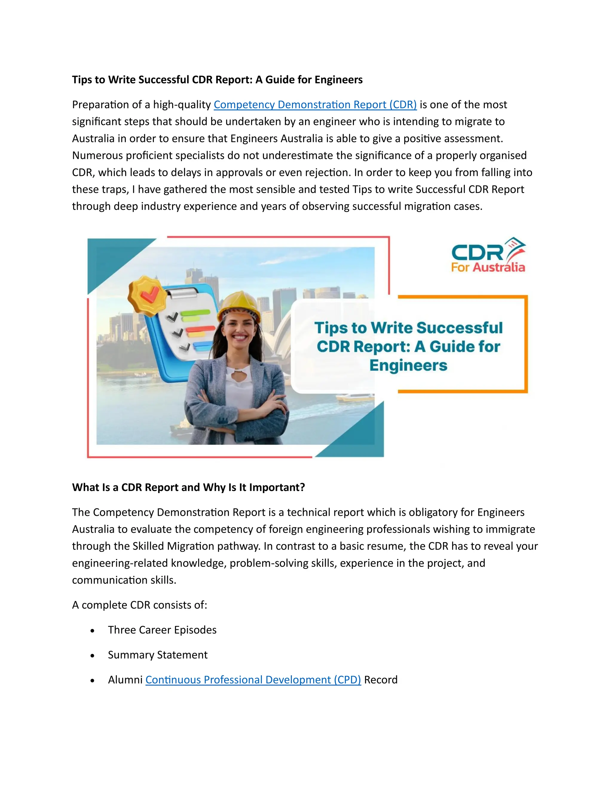 Tips to Write Successful CDR Report: A Guide for Engineers | PDF