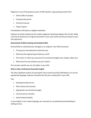 Tips to Write Successful CDR Report: A Guide for Engineers | PDF