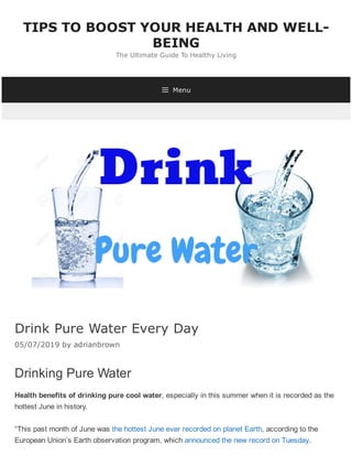 Tipstoyourhealth com pure_water_html | PDF