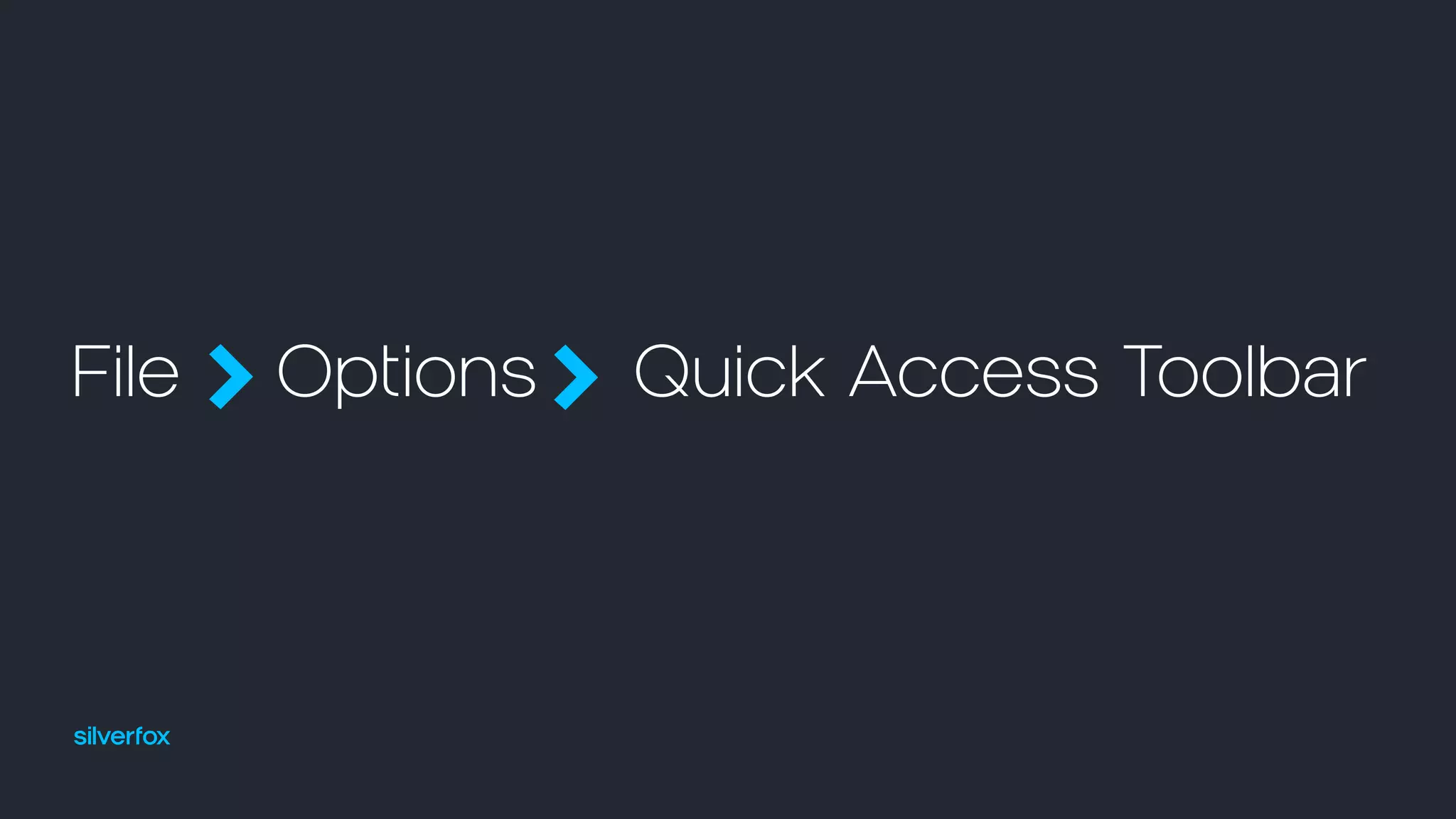 PowerPoint Quick Access Toolbar | PPTX