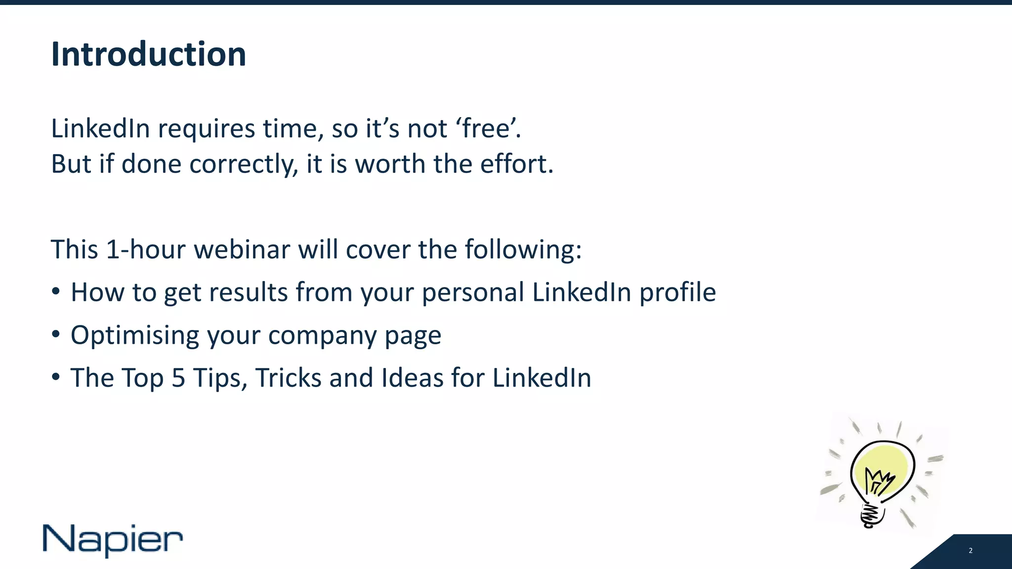 Tips tricks and ideas for linked in | PPT