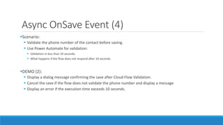 Tips and Tricks for new async web client capabilities on model driven apps | PPTX