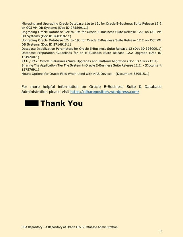 Tips Tricks For Oracle E Business Suite Database Upgrade Pdf