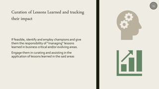 Tips & Tricks for Your Lessons Learned Program | PPTX