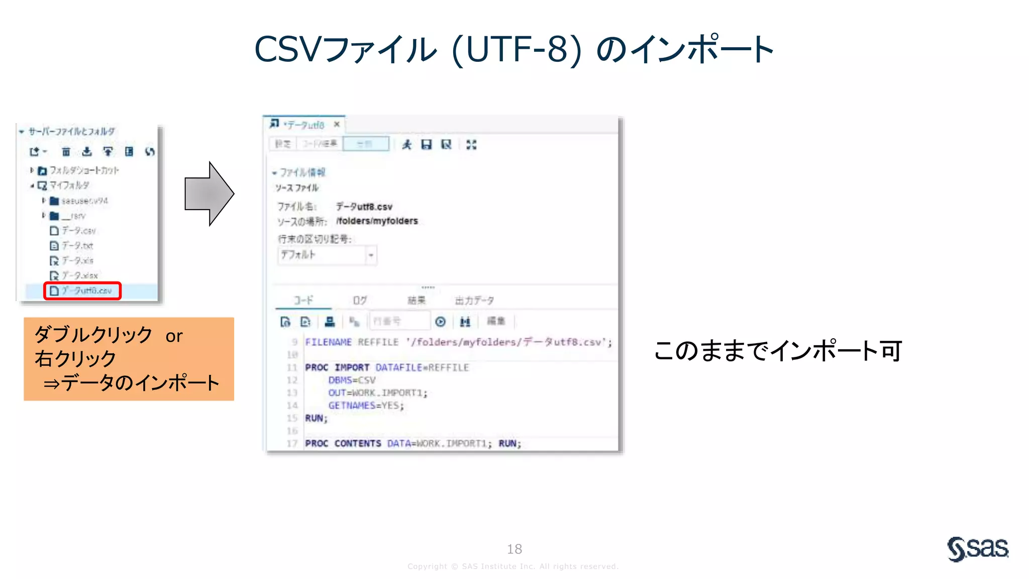 SAS University Editionにおける日本語を含むファイルの取り扱い | PPTX