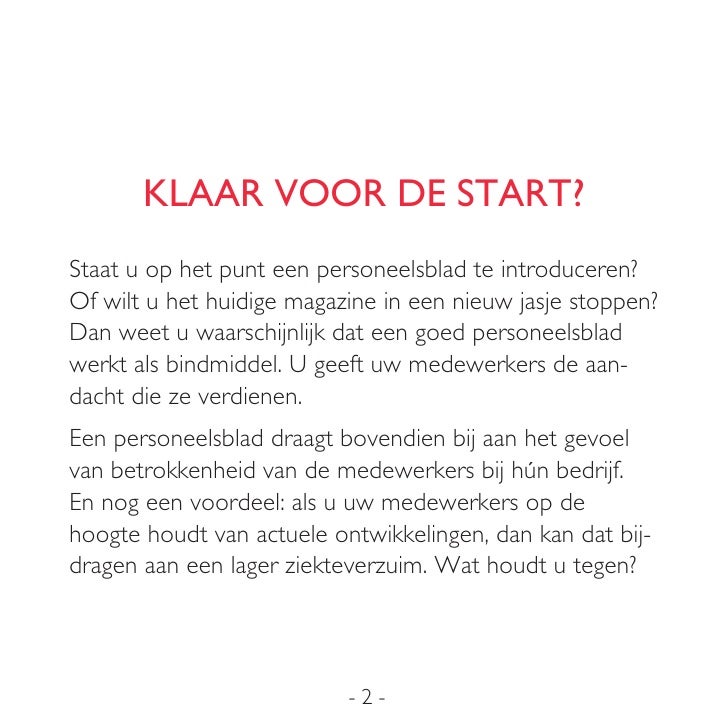 Tips voor een effectief personeelsblad