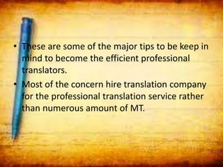 8 tips to become the successful professional translator | PPTX