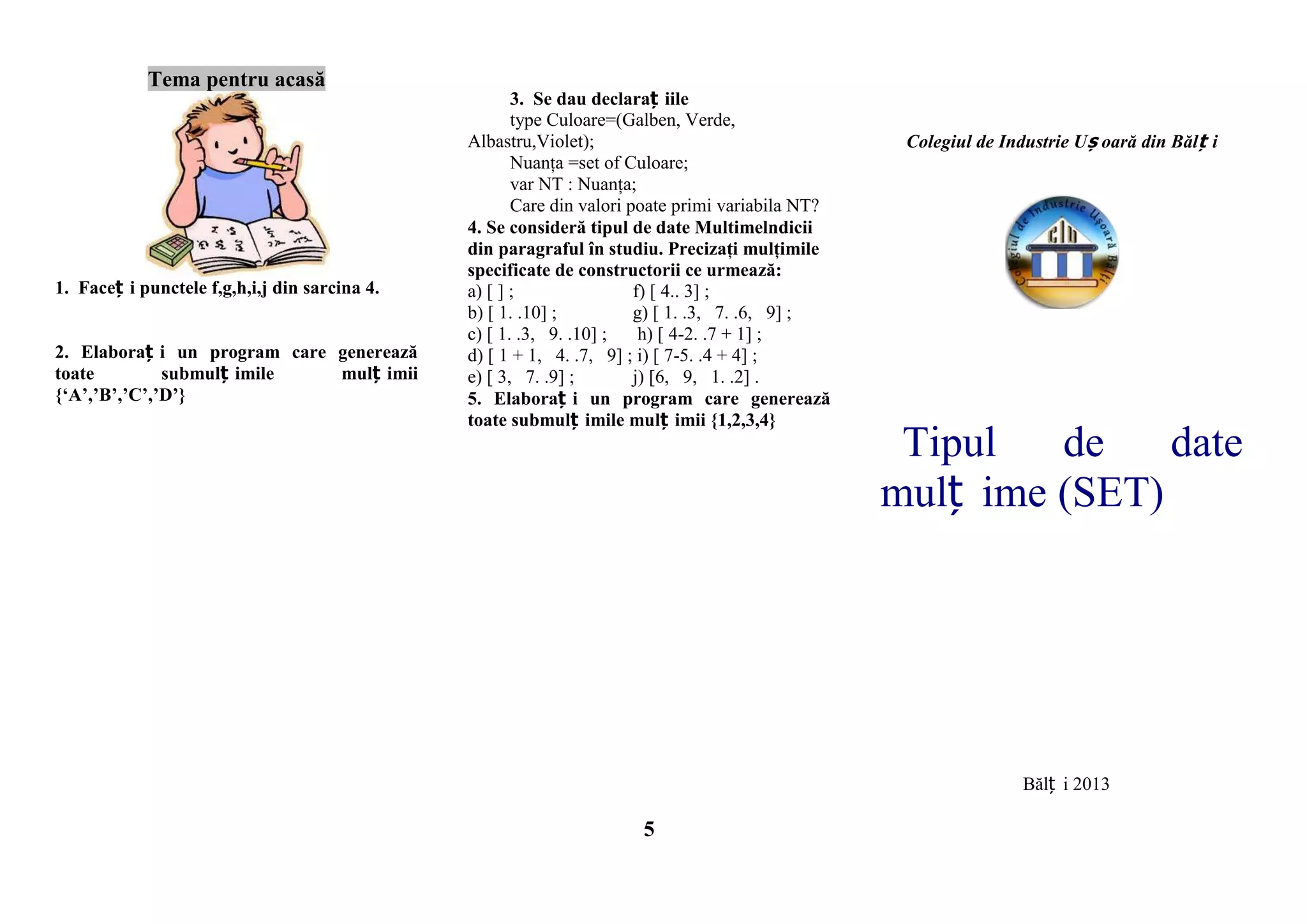 Tipul multime brosura rom | DOCX