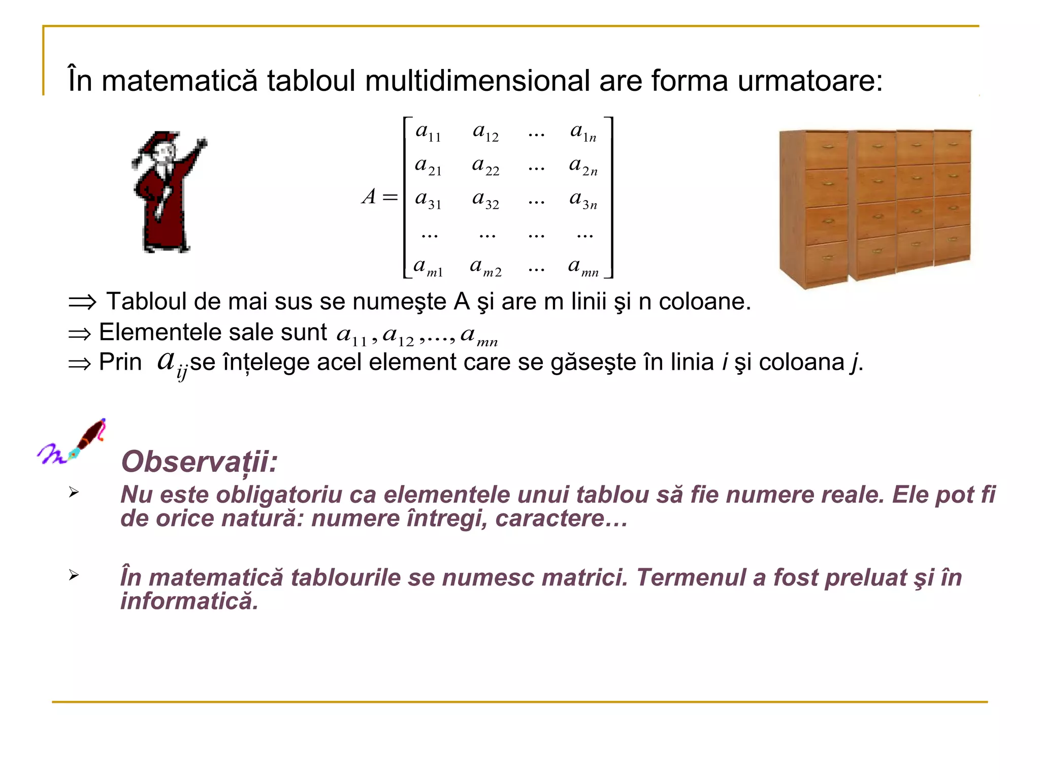 Tipul tablou | PPT