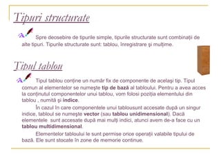 Tipul tablou | PPT