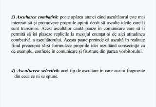 Tipuri de ascultare | PPTX