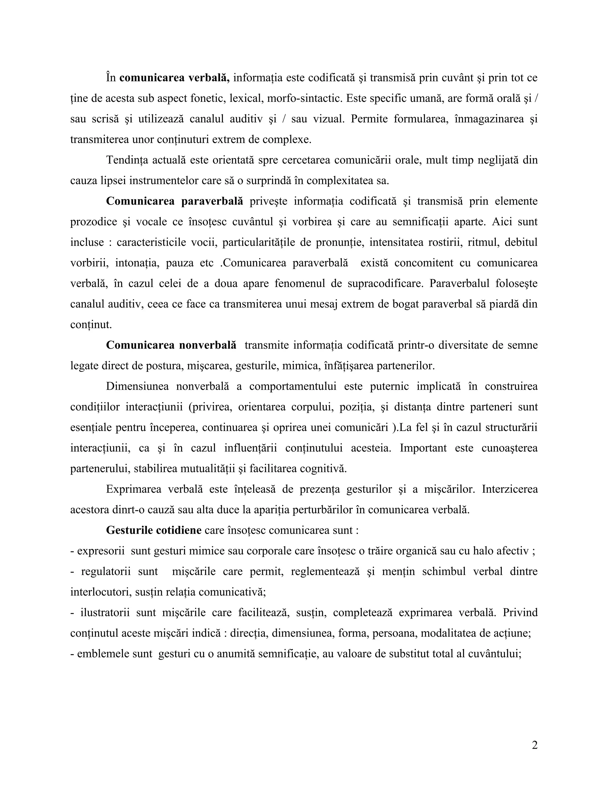 Tipuri de comunicare | DOC