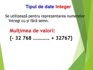 Tipuri de date simple | PPT