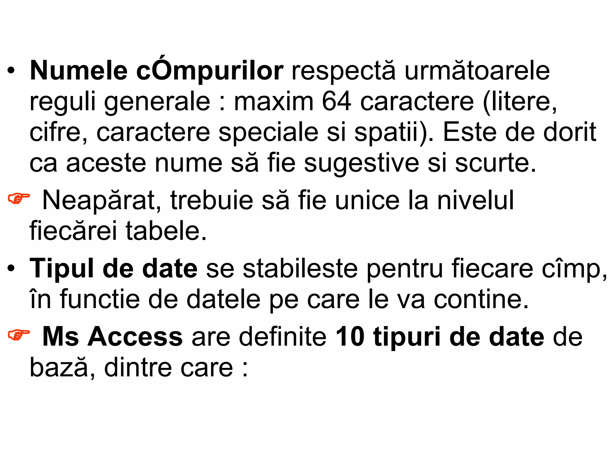 Tipuri De Date Si Proprietati | PPT