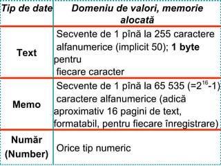 Tipuri De Date Si Proprietati | PPT