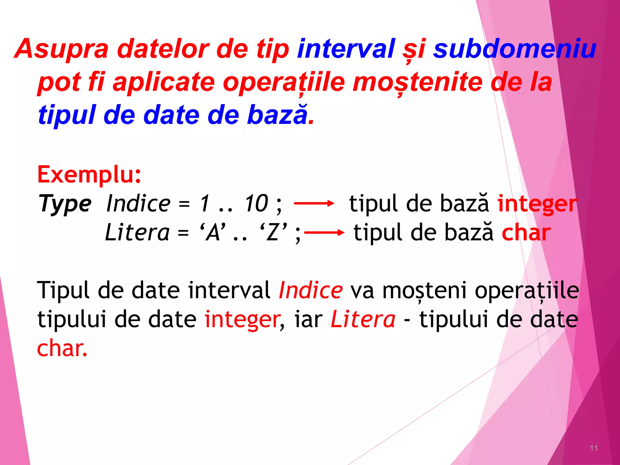 Tipuri de date definiteutilizator | PPT