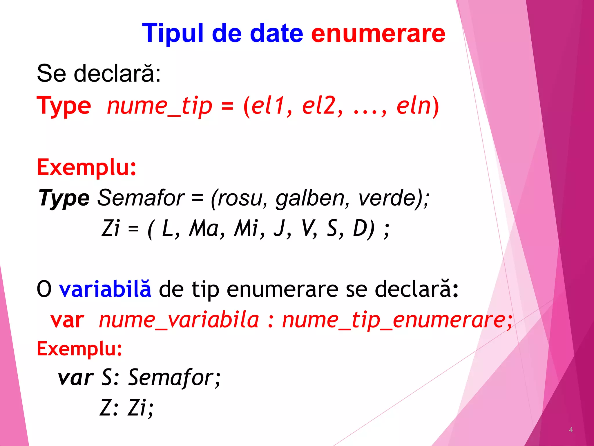 Tipuri de date definiteutilizator | PPT