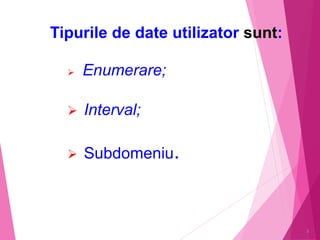 Tipuri de date definiteutilizator | PPT