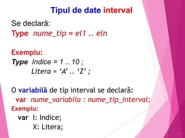 Tipuri de date definiteutilizator | PPT