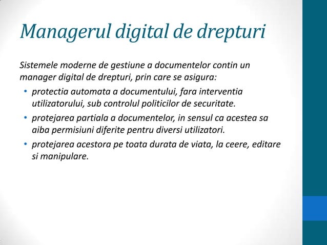 Tipuri de protectie a documentelor | PPT