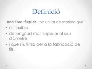 Tipus de fibres tèxtils | PPTX