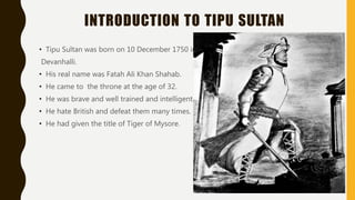 Tipu sultan history-wars -olevel | PPT