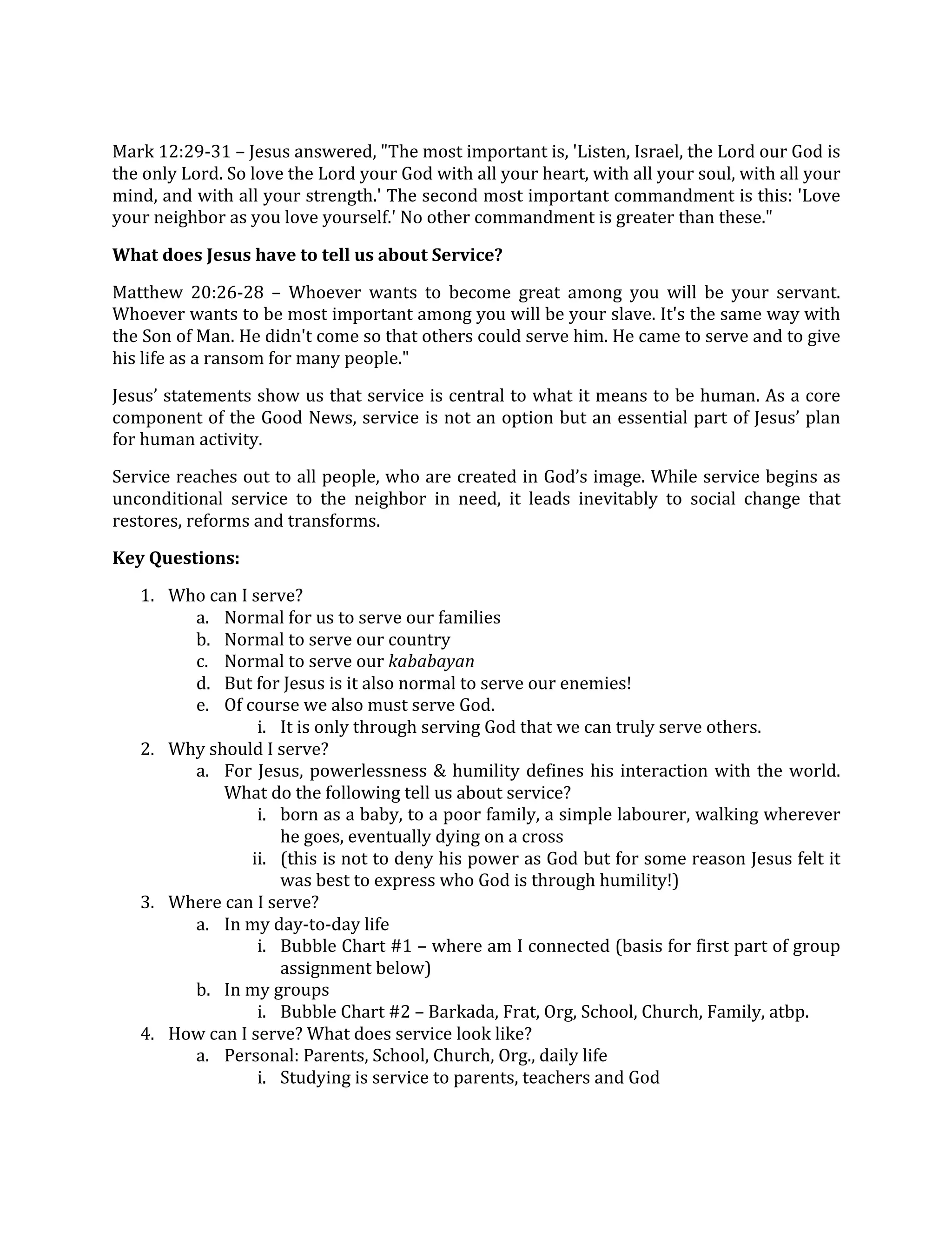 TIP Values Formation -- Service Handout | PDF