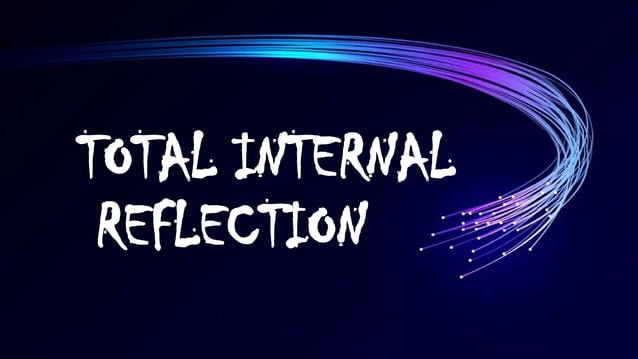 TOTAL INTERNAL REFLECTION PHENOMENON.... | PPT