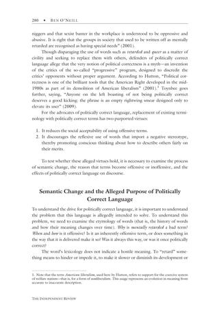 A Critique of Politically Correct Language By Ben O’Neill | PDF