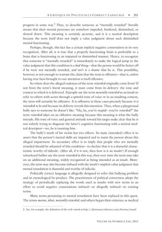 A Critique of Politically Correct Language By Ben O’Neill | PDF