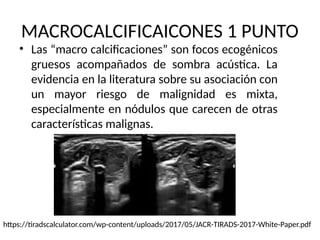TIRADS 2 ECOGRAFIA ESCALA DE CLASIFICACION.pptx