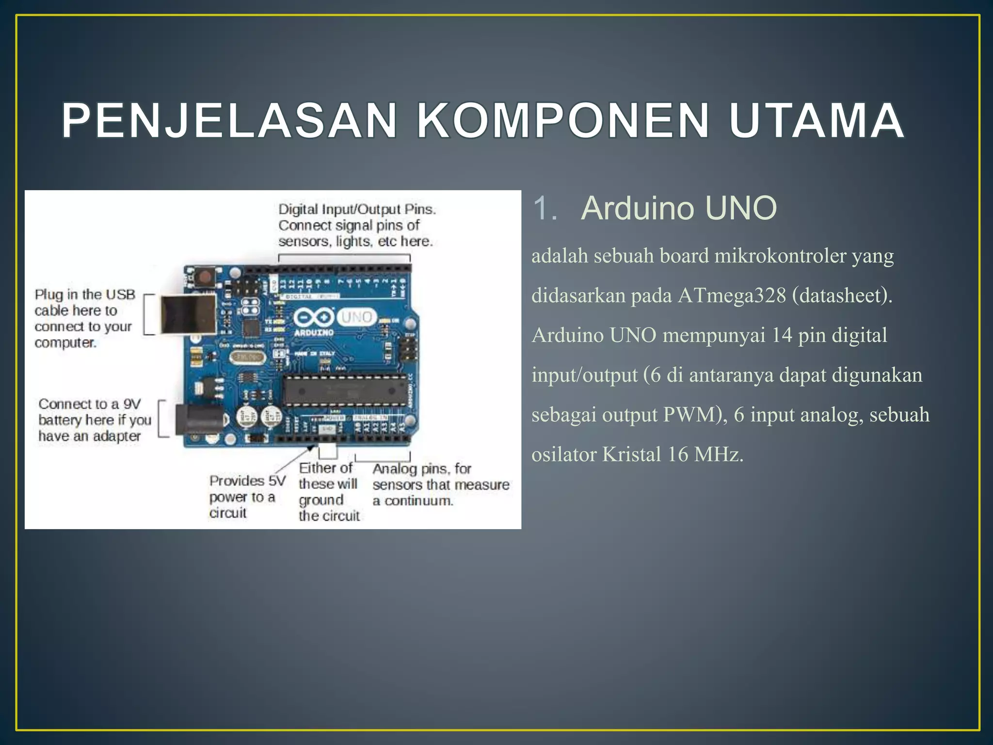 KONTROL TIRAI OTOMATIS MENGGUNAKAN LDR SENSOR DAN ARDUINO UNO | PPTX