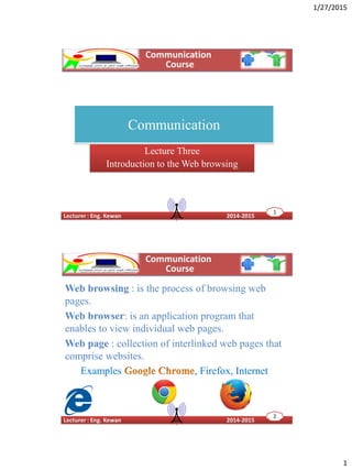 Lec 3 introduction to the web browsing | PDF | Internet for Beginners ...