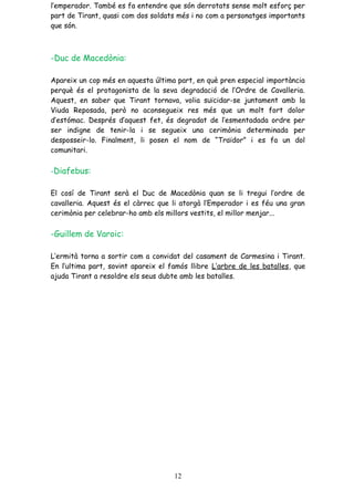 Tirant final els personatges masculins guillem, isaac, adrià, jordi | PDF