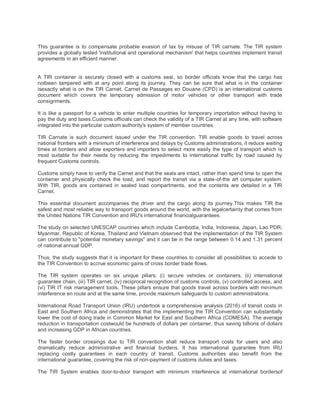 Tir convention for regional hub of transit | PDF