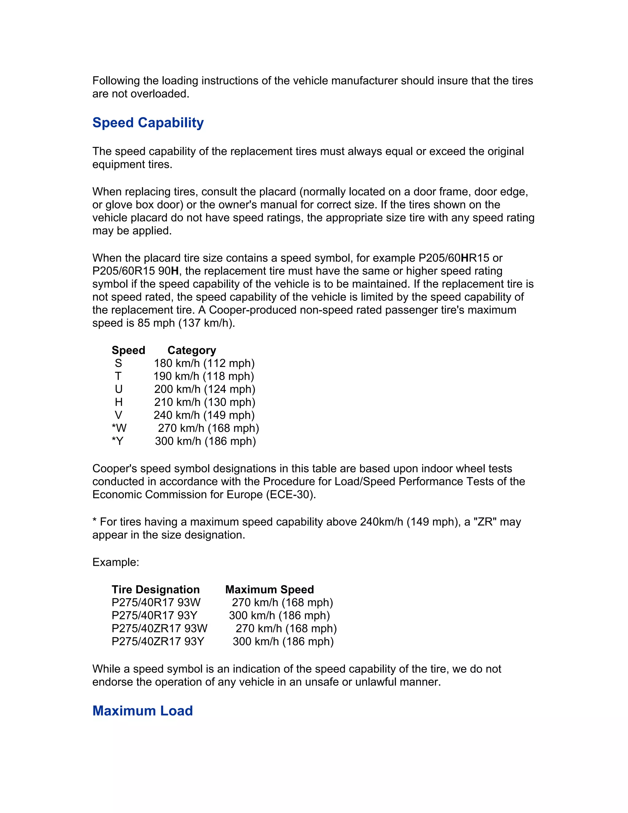 Tire fitment safety | PDF