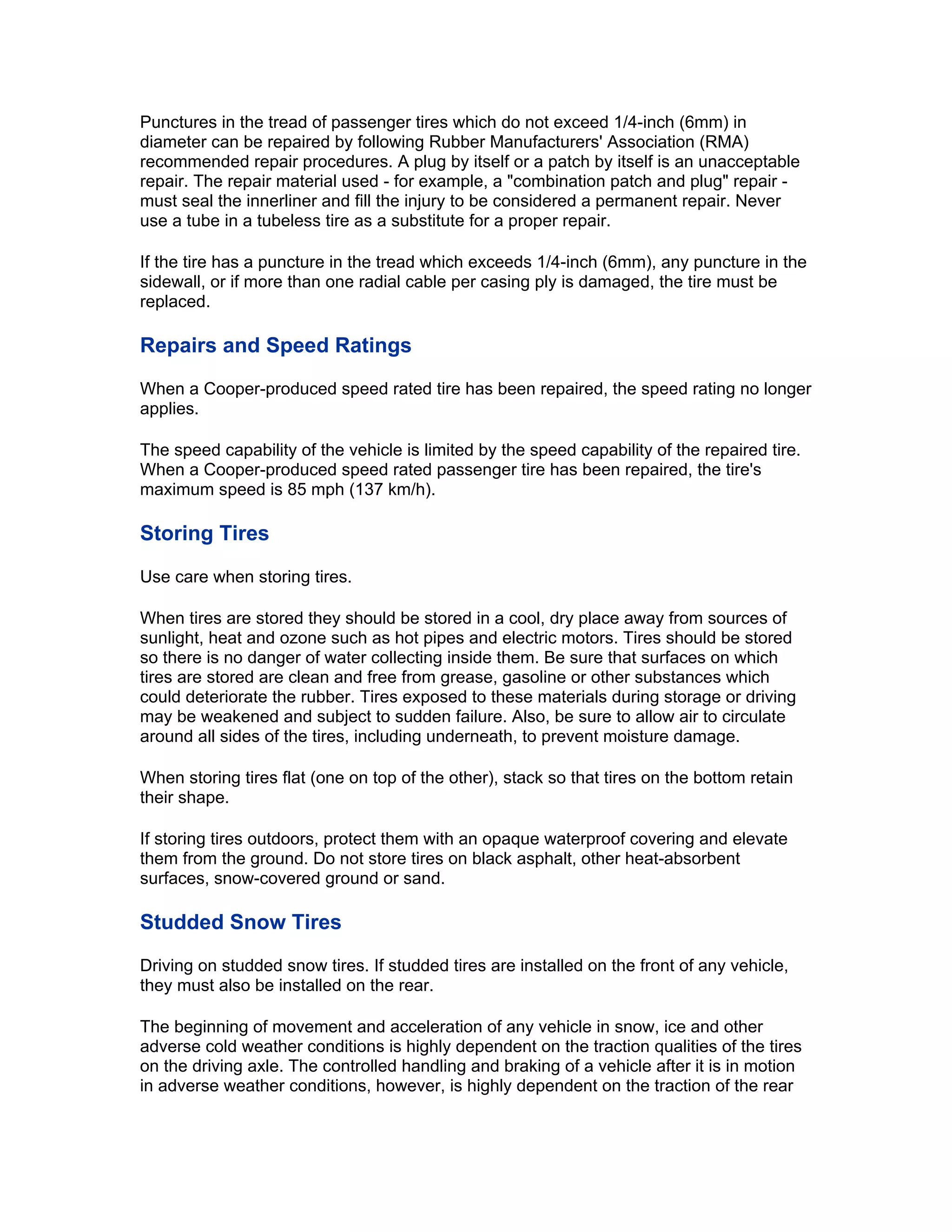 Tire fitment safety | PDF