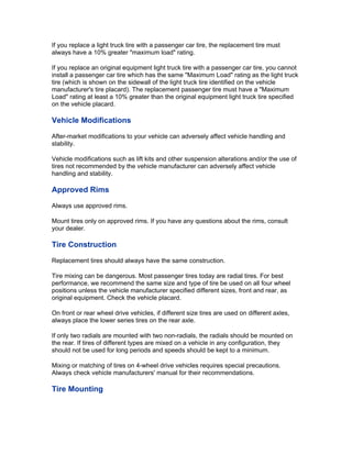 Tire fitment safety | PDF