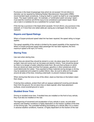 Tire fitment safety | PDF