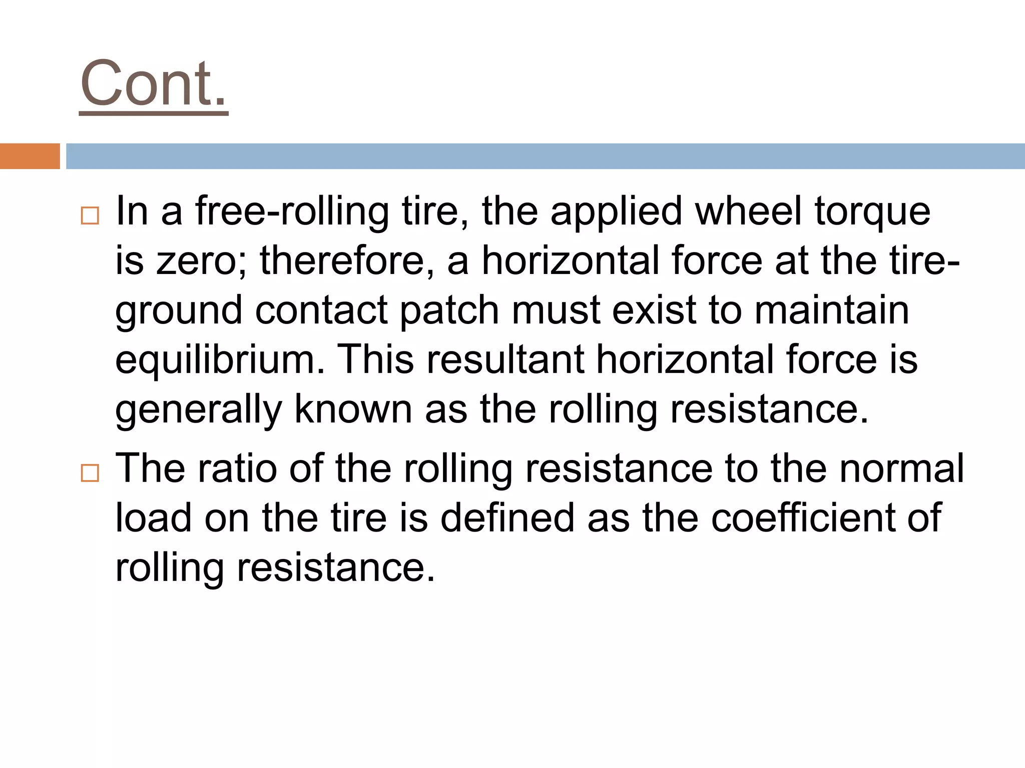Tire forces and moments | PPTX
