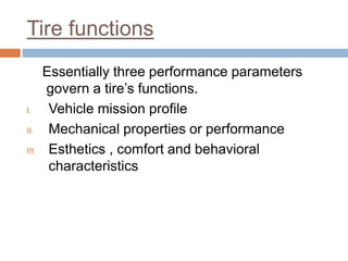 Tire forces and moments | PPTX