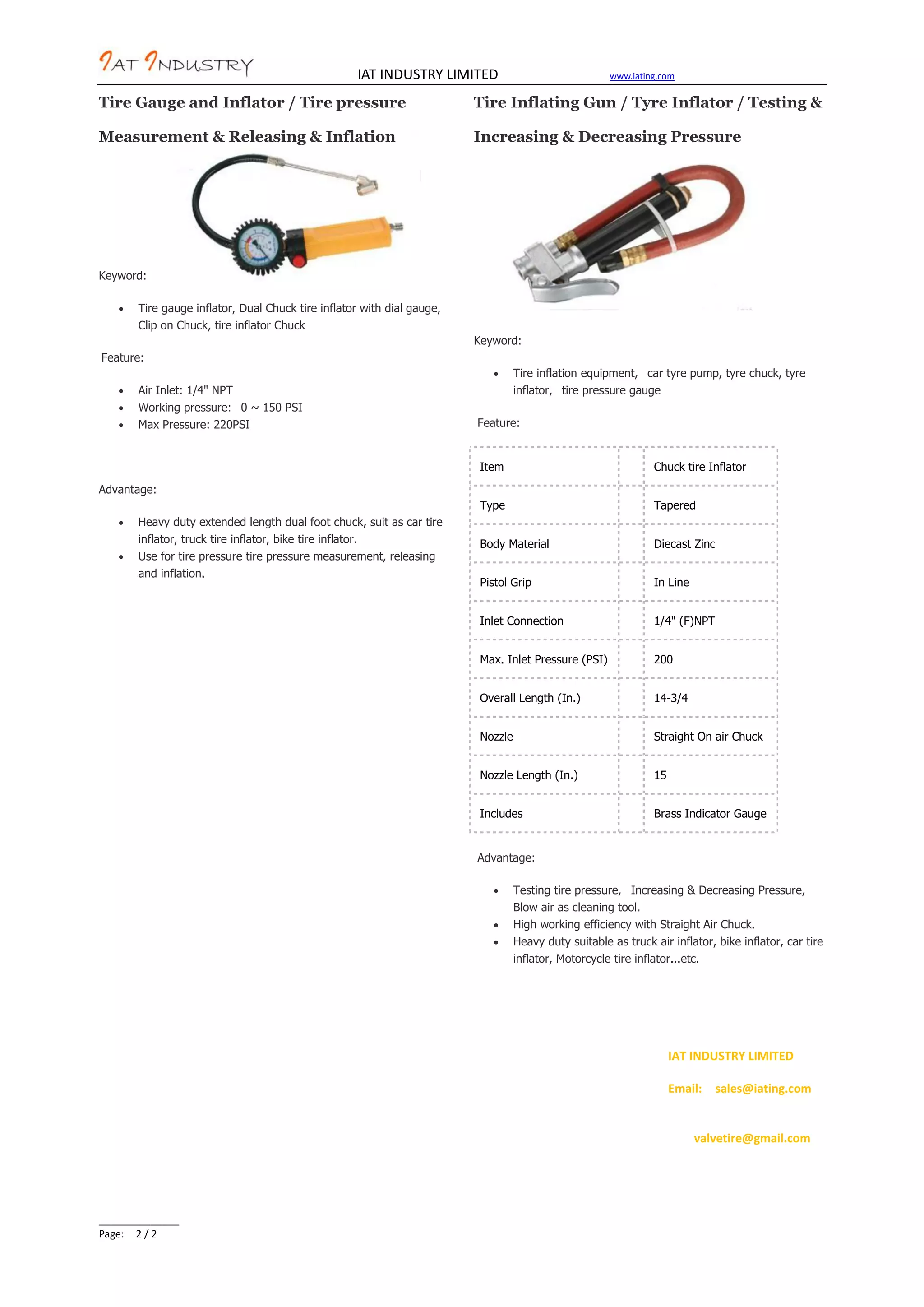 Tire inflator | PDF